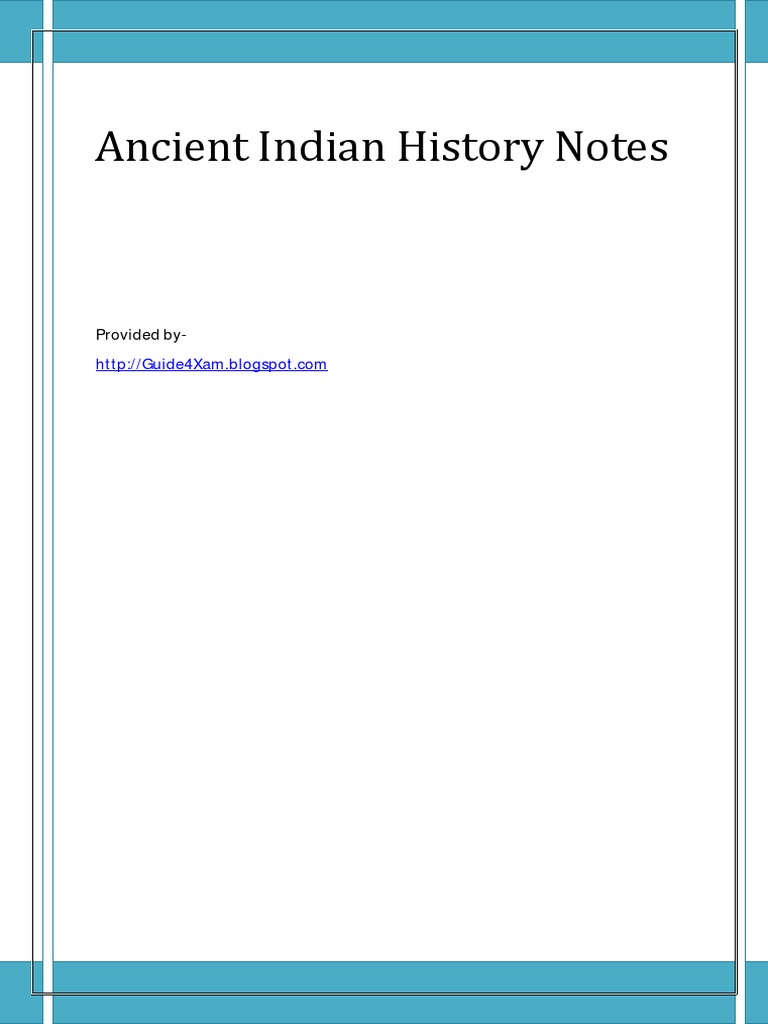 Ancient Indian History Notes Guide4Xam PDF | PDF | Ashoka | Indus River
