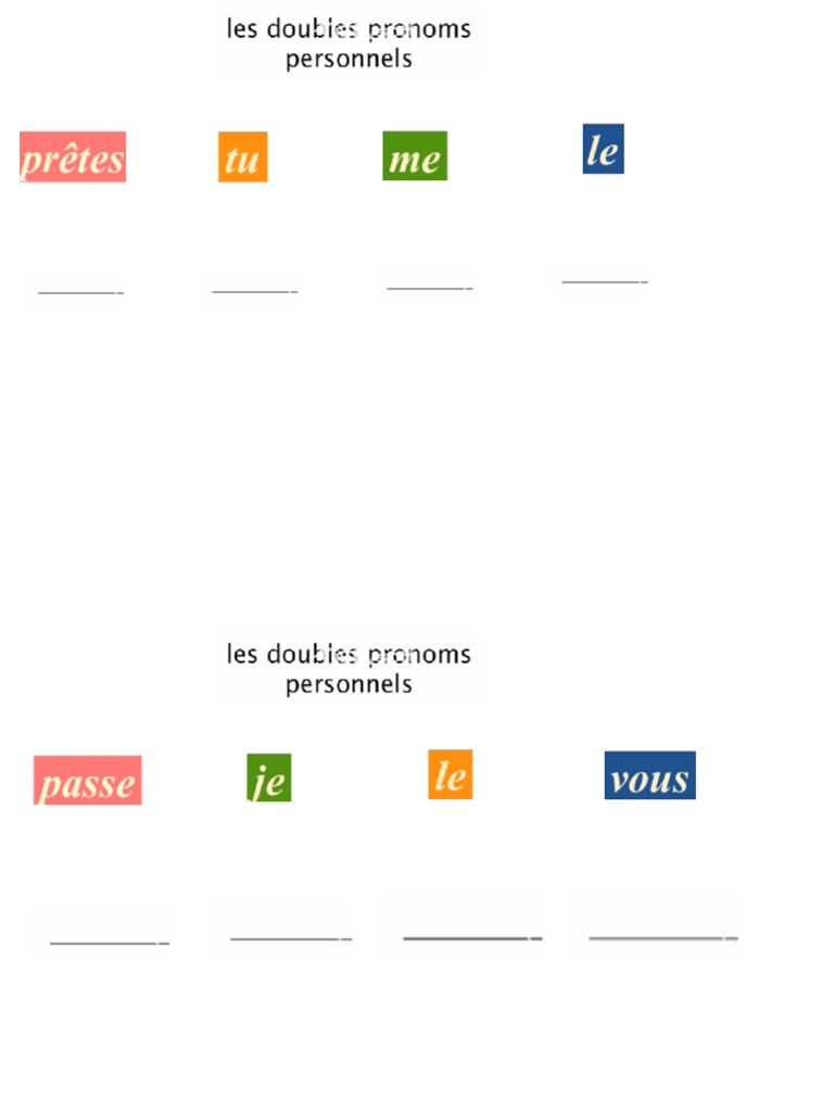 Les Doubles Pronoms | PDF