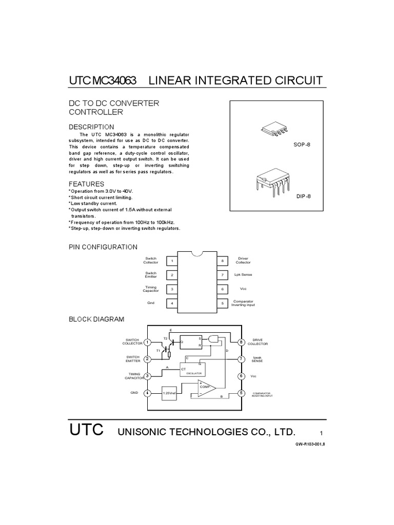 mc34063_utc | Electronics | Electronic Circuits