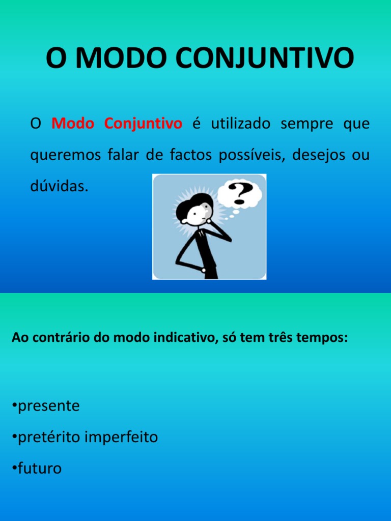 o Modo Conjuntivo | PDF