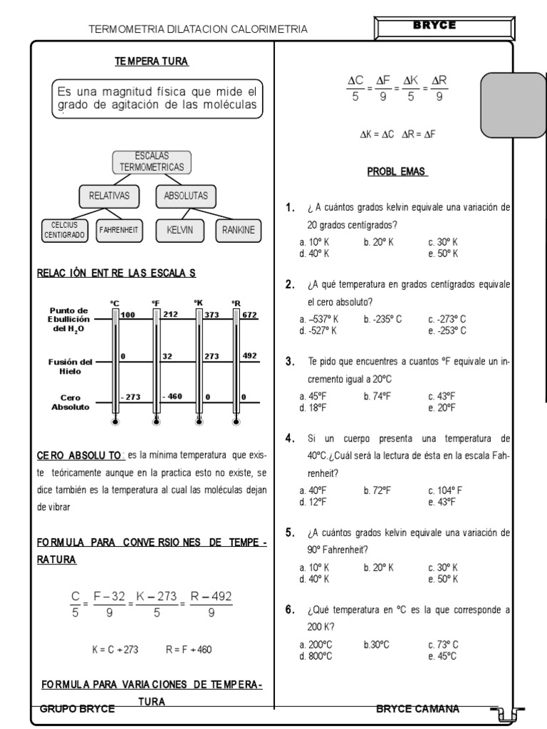 Folltep Dil Calorim | PDF | Fahrenheit | Calor