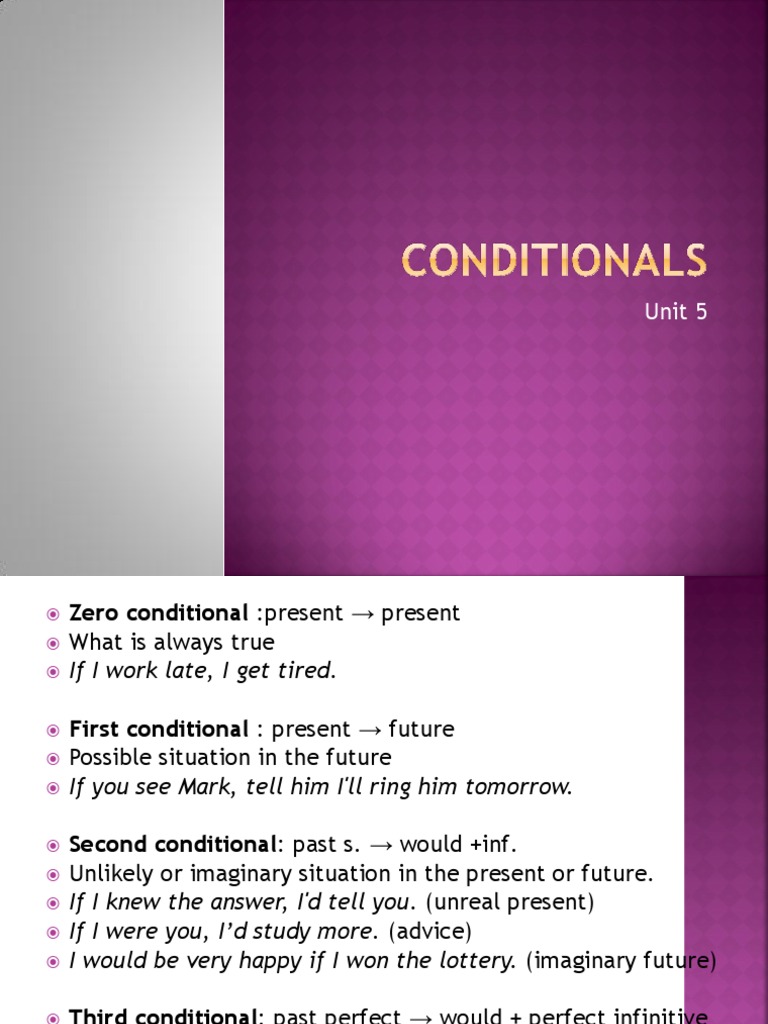Conditionals | PDF | Linguistic Morphology | Language Mechanics