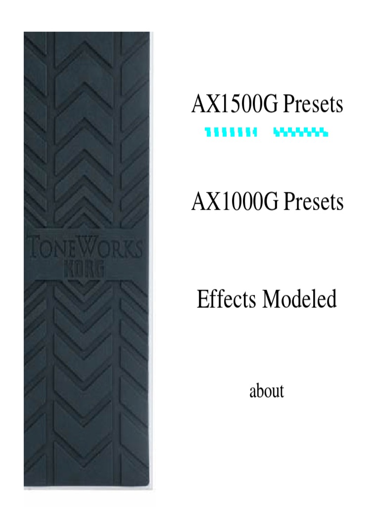 KORG ToneWorks AX1000G/AX1500G Presets | PDF | Signal Processing ...