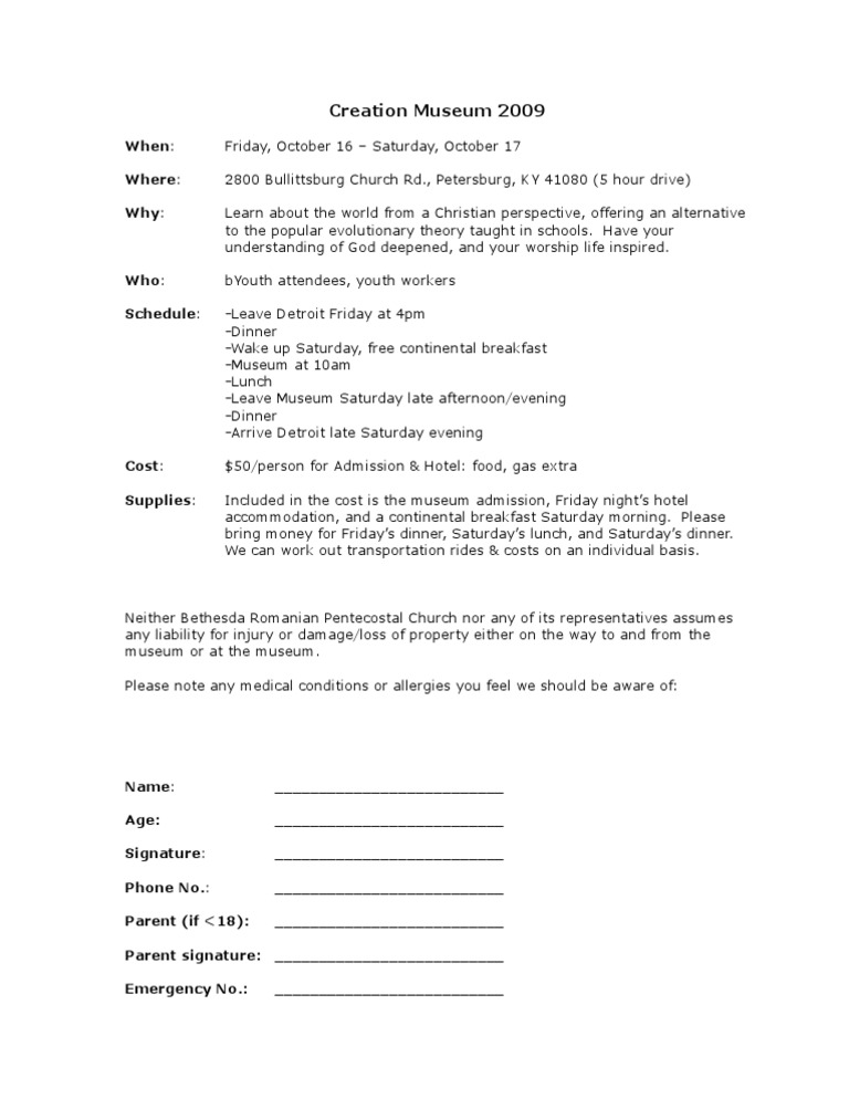 Creation Museum Packet 2009 | PDF | Religion & Spirituality