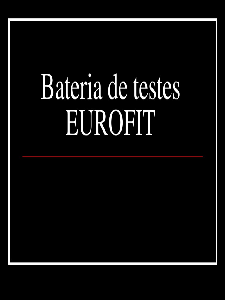 Bateria Eurofit | PDF | Natureza