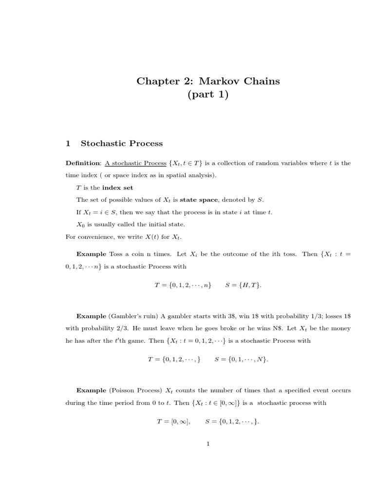 Cadenas de Markov | PDF | Markov Chain | Stochastic Process