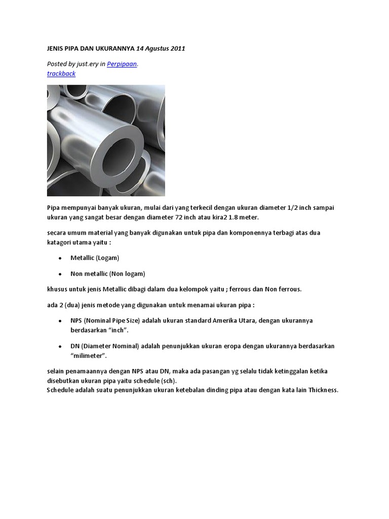 Jenis Pipa Dan | PDF