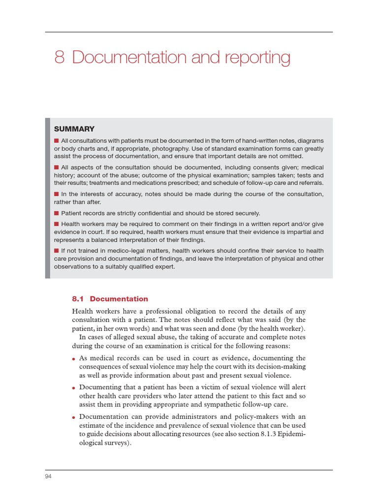 Guidelines Chap8 | PDF | Health Professional | Violence