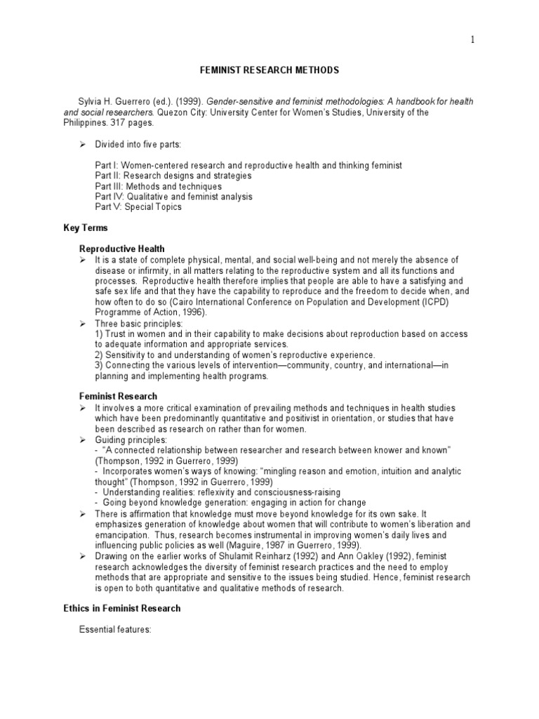 Feminist Research Methods Guide | PDF | Critical Theory | Science