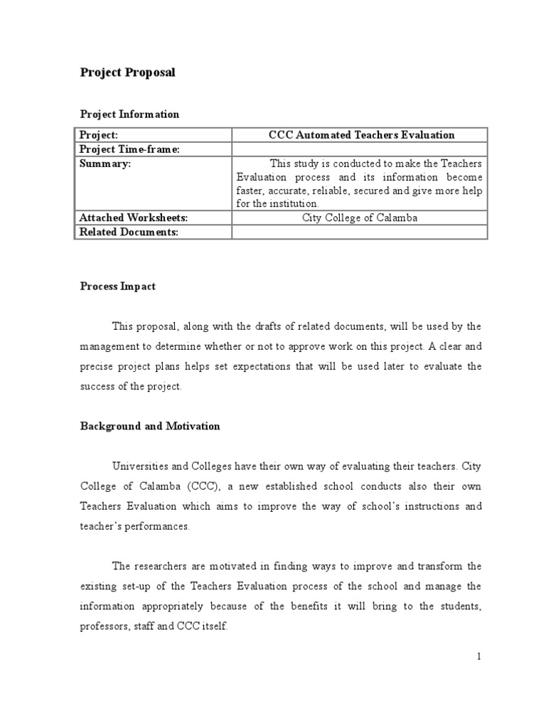 MIS Project Proposal-Dhona | PDF | Evaluation | Information Technology