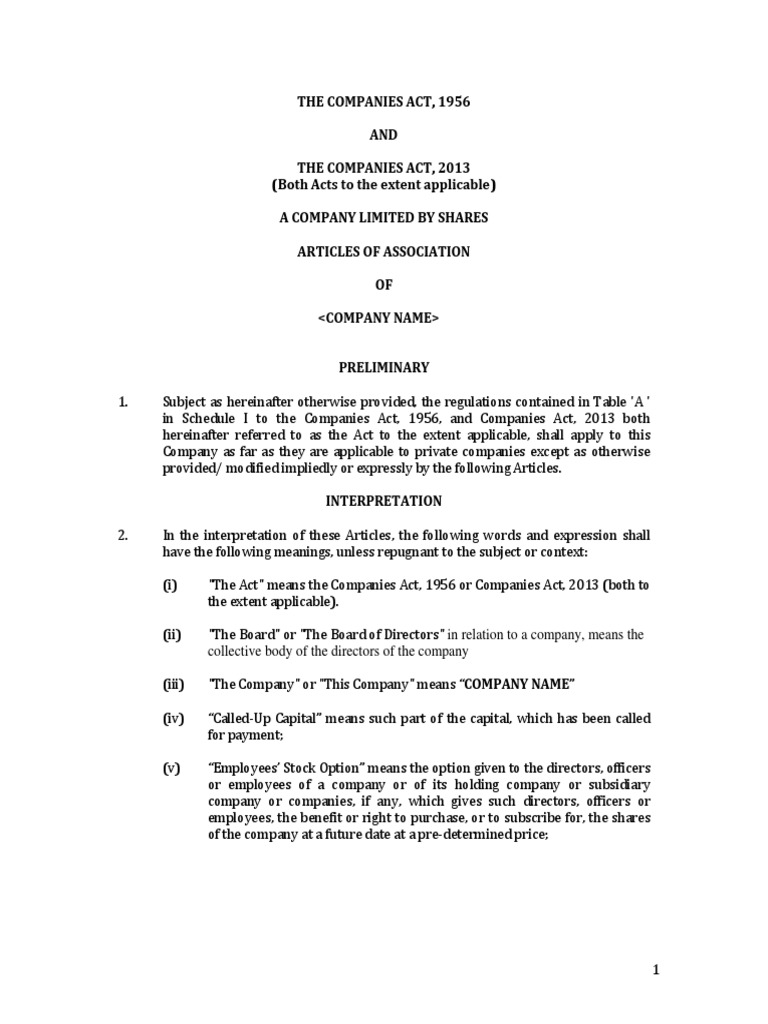 Aoa Sample Commented | PDF | Board Of Directors | Dividend