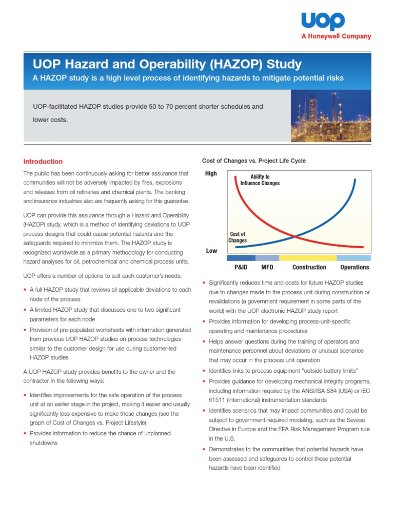 UOP HAZOP Study Datasheet | PDF | Safety | Systems Engineering