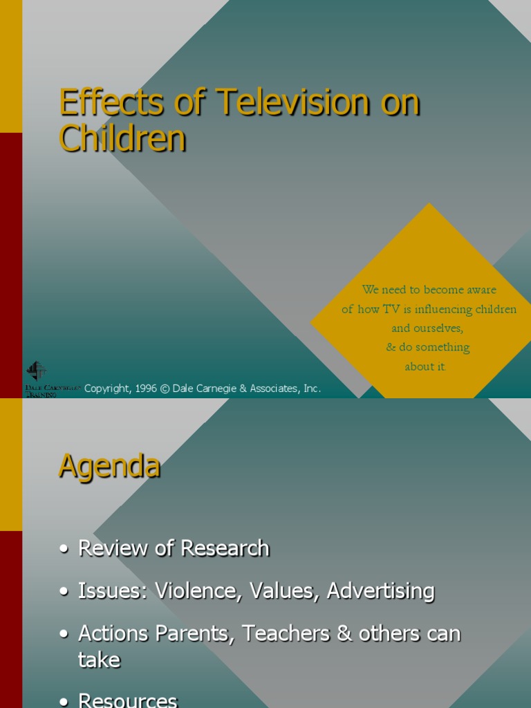 Effects of Television On Children | PDF | Violence | Parenting