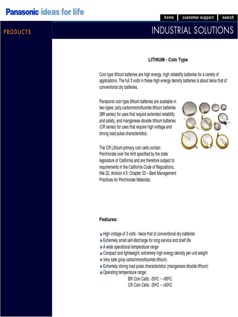 Coin Cell Batteries List | PDF | Electrical Components | Electricity
