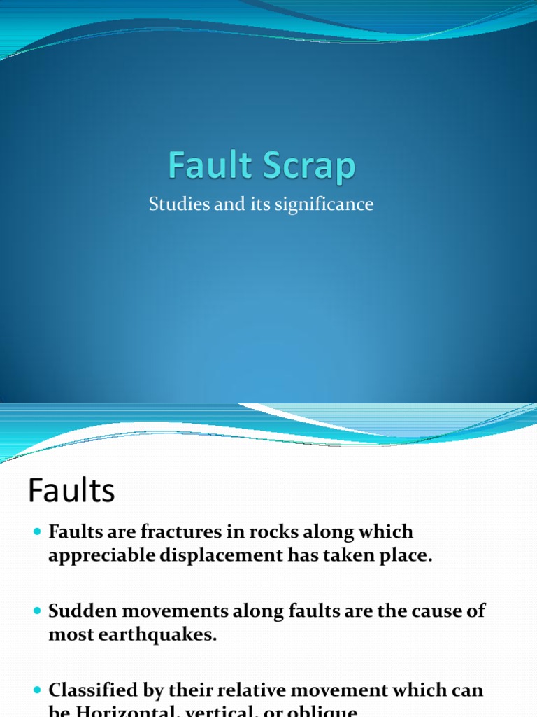 Fault Scrap | PDF | Fault (Geology) | Structural Geology