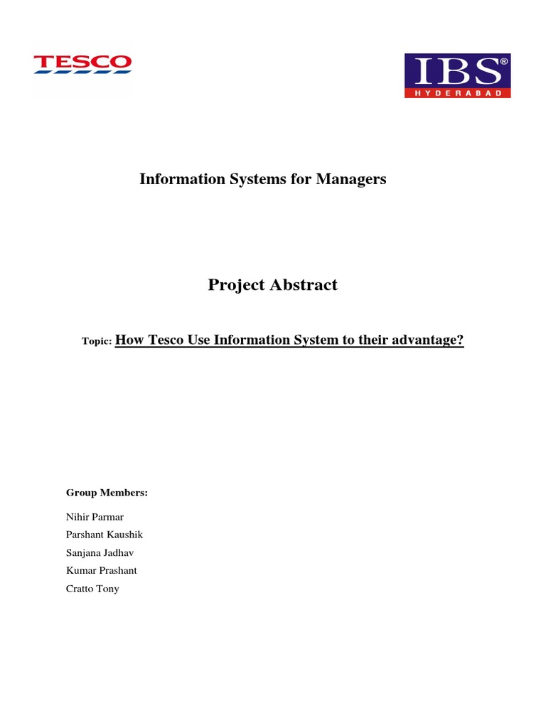 How Tesco Use Information System To Their Advantage. | PDF | Tesco | Sales