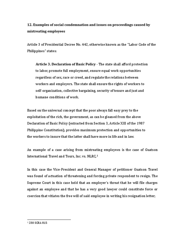 Examples of Social Condemnation and Issues On Proceedings Caused by ...