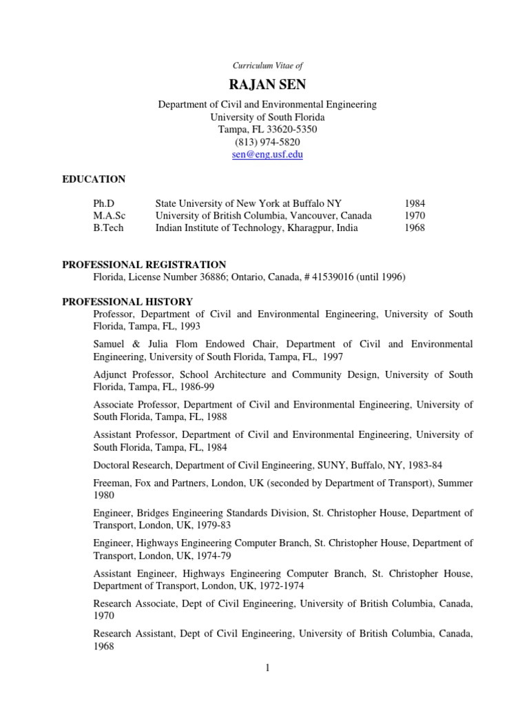 Sen Resume Latest - April 28 | PDF | Prestressed Concrete | Fibre ...