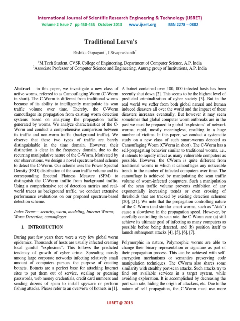 Traditional Larva's | PDF | Spectral Density | Computing
