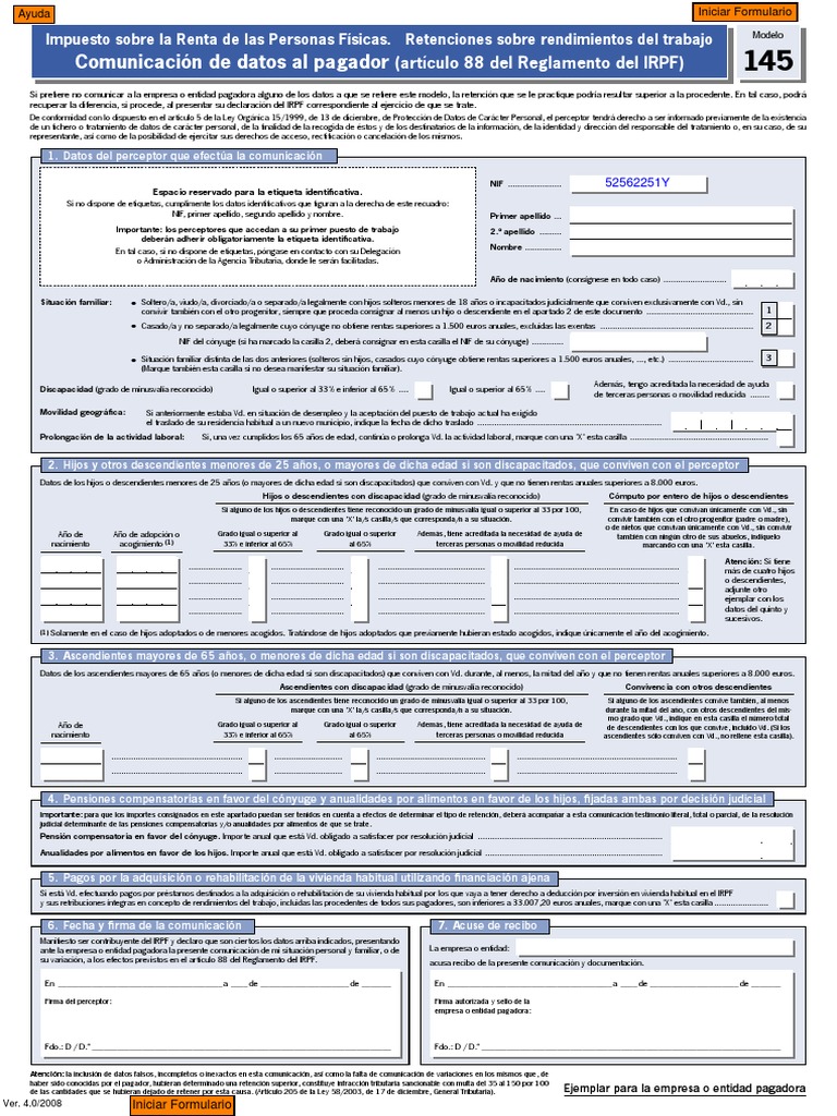 Modelo 145 | PDF