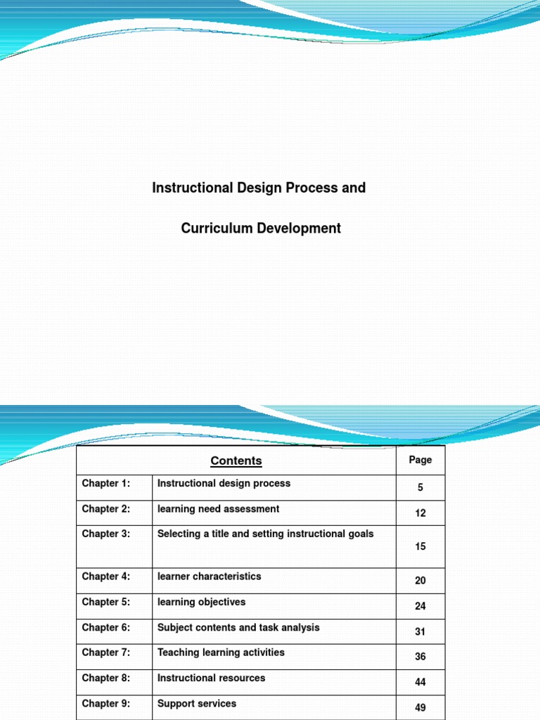Instructional Design Process | PDF | Instructional Design | Teaching Method
