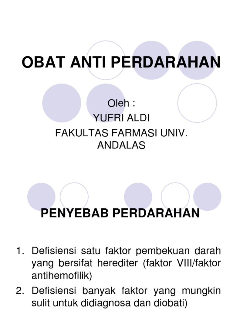 Obat Anti Pendarahan | PDF