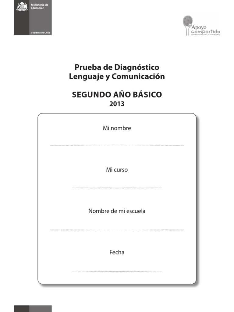 Prueba Diagnóstica Lenguaje 2° Básico | PDF | Ficción general