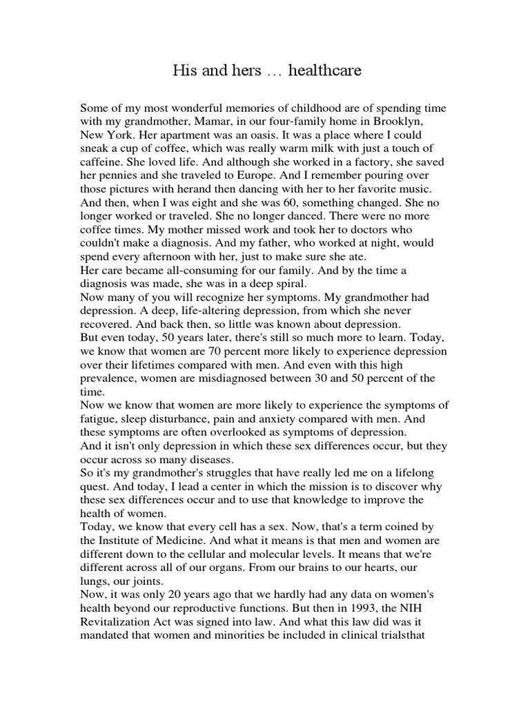 His and Hers-Healthcare | PDF | Lung Cancer | Cancer