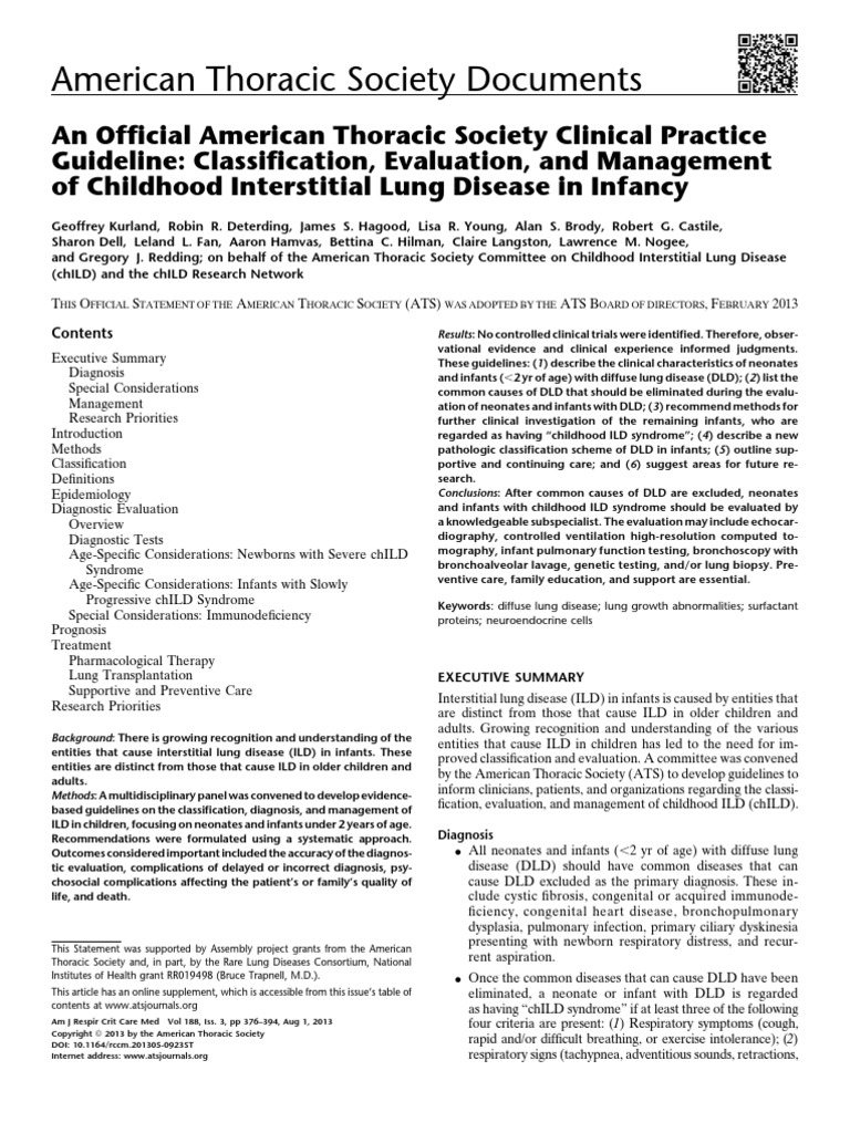 CP Guideline Ats ILD | PDF | Medical Imaging | Ct Scan