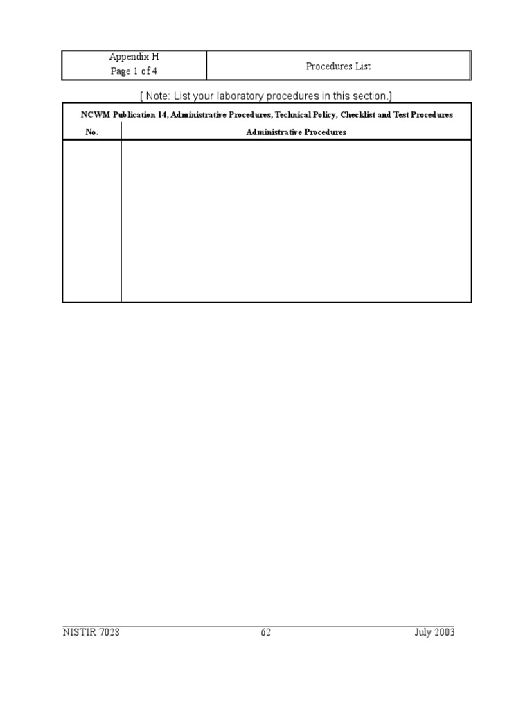 Appendix H Rev7-03 | Verification And Validation | Evaluation