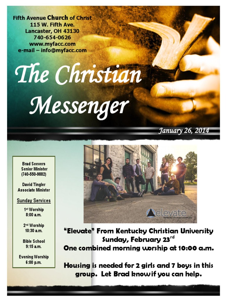 The Christian Messenger: January 26, 2014 | PDF | Baptism | Jesus