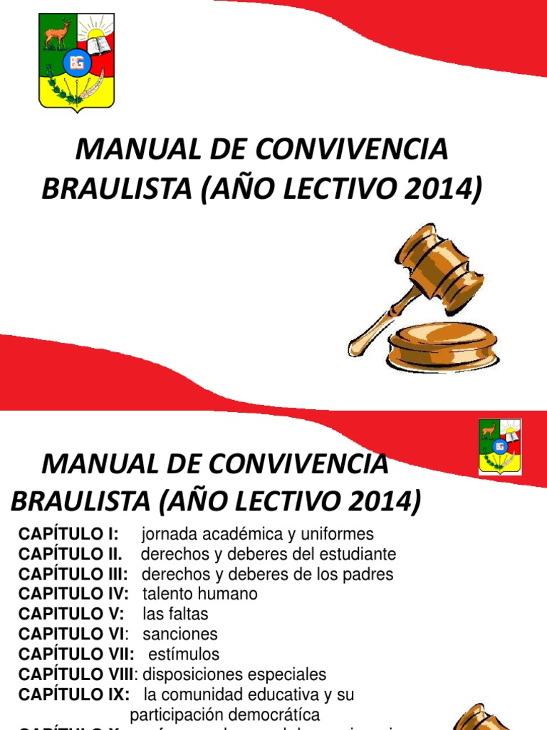 Presentacion Manual de Convivencia 2014 | PDF | Debido al proceso | Institución