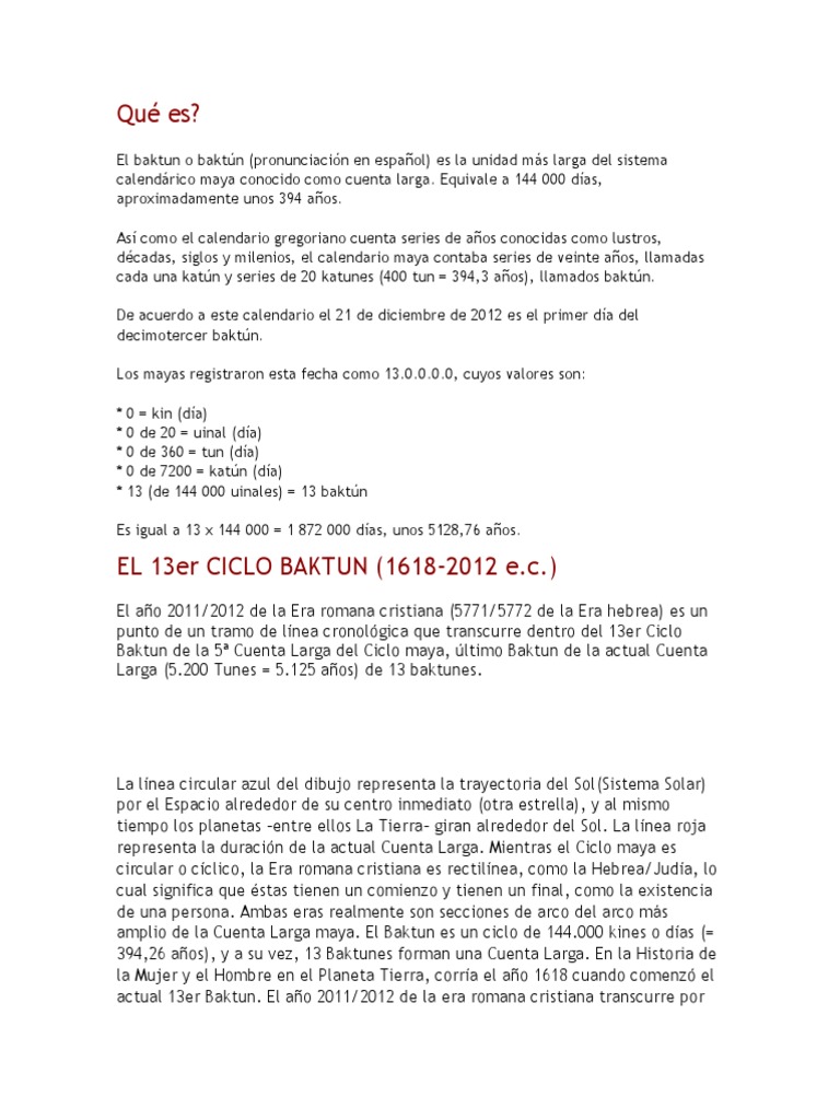 El Baktún: Ciclo Maya de 394 Años | PDF | Civilización maya | Pueblos mayas