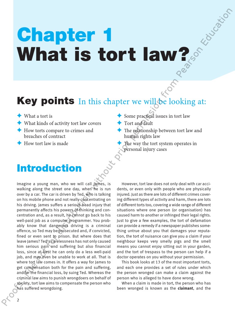 What Is Tort Law?: Key Points | PDF | Tort | Damages