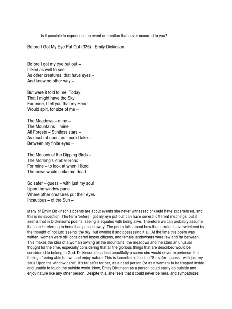 Analysis | PDF | Emily Dickinson | Cliff