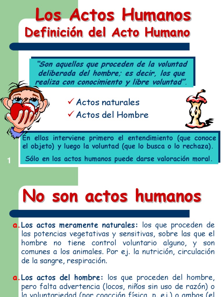 Definición y Elementos del Acto Humano | PDF | Moralidad | Conocimiento
