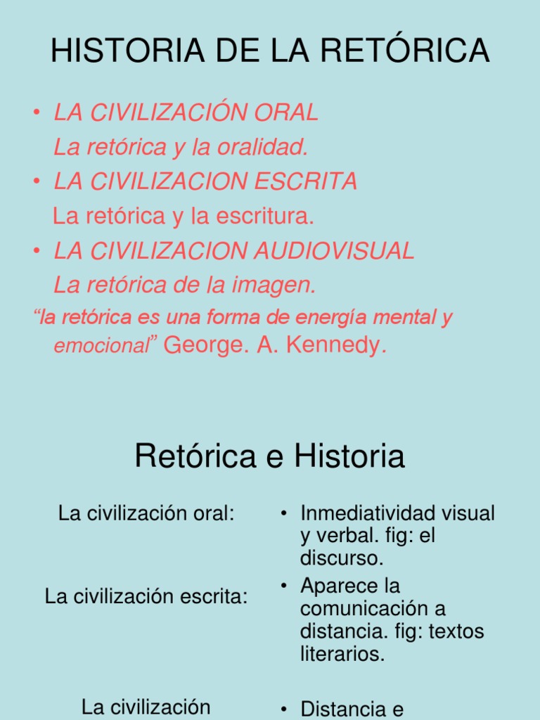 (1) HISTORIA DE LA RETÓRICA | Retórica | Epistemología