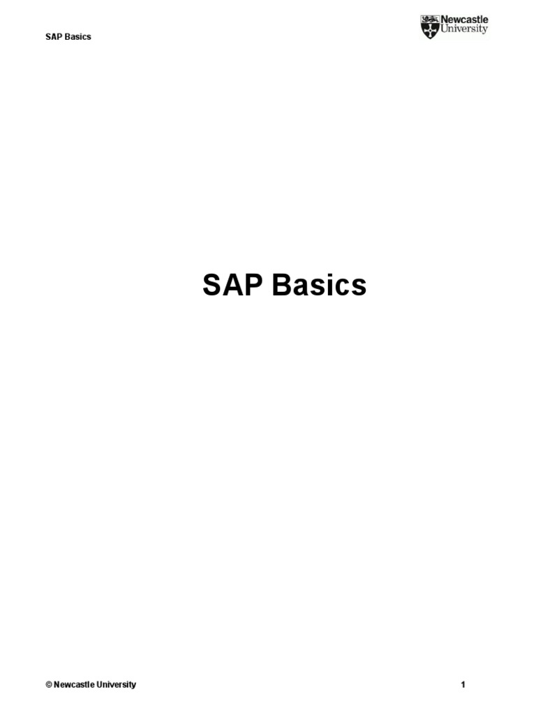 SAP Basics | PDF
