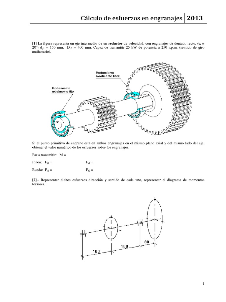 Esfuerzos en Engranajes | PDF | Engranaje | Geometría euclidiana