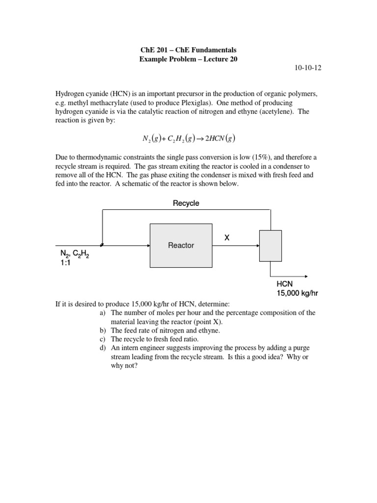 Chemical Engineering 201 Example 20 Solution | PDF | Teaching Methods ...