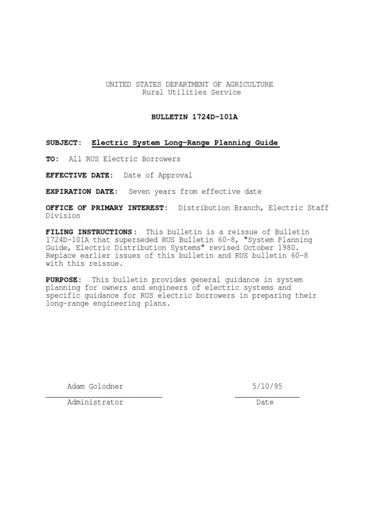 RUS - Long-Range Planning Guide | PDF | Electrical Substation ...
