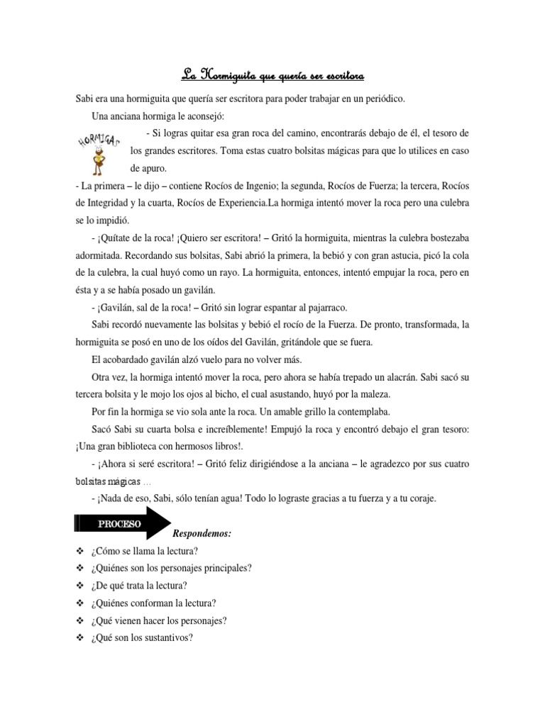 La Hormiguita Que Quería Ser Escritora Pdf