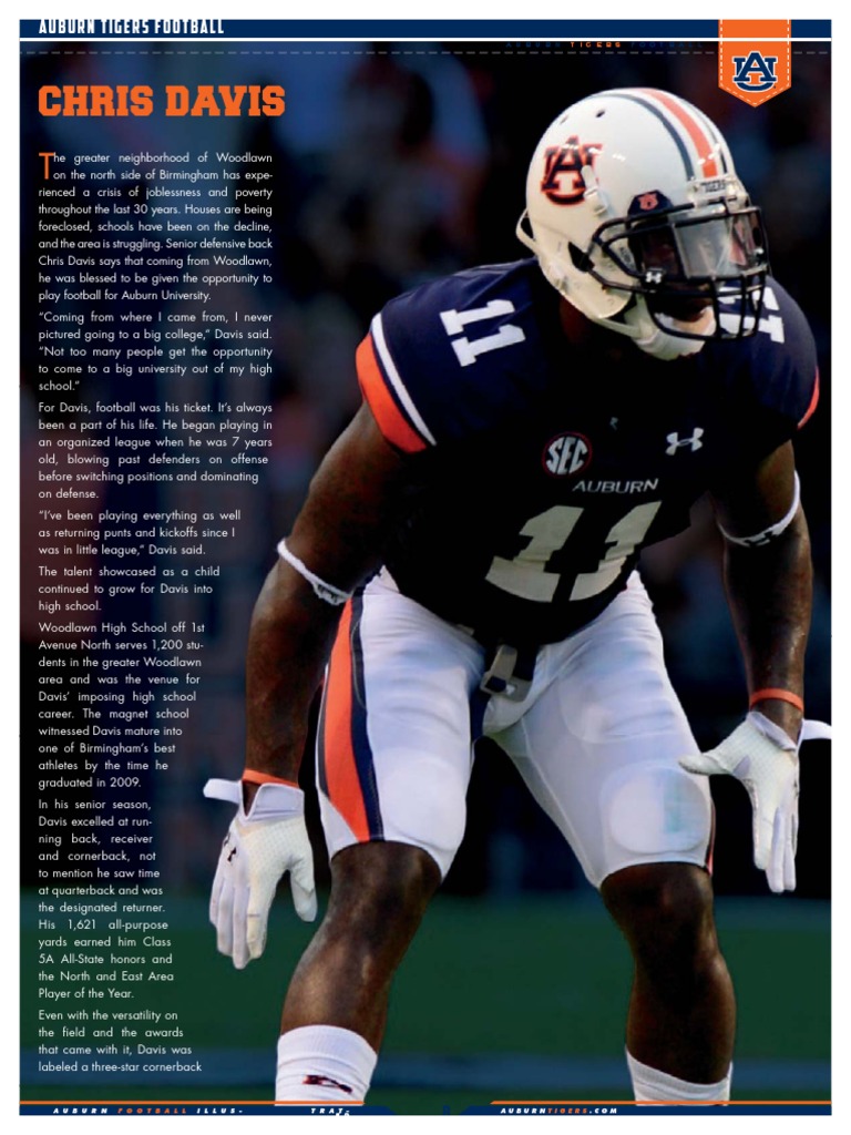 Chris Davis Feature | PDF | College Football | Ncaa Division I Fbs ...