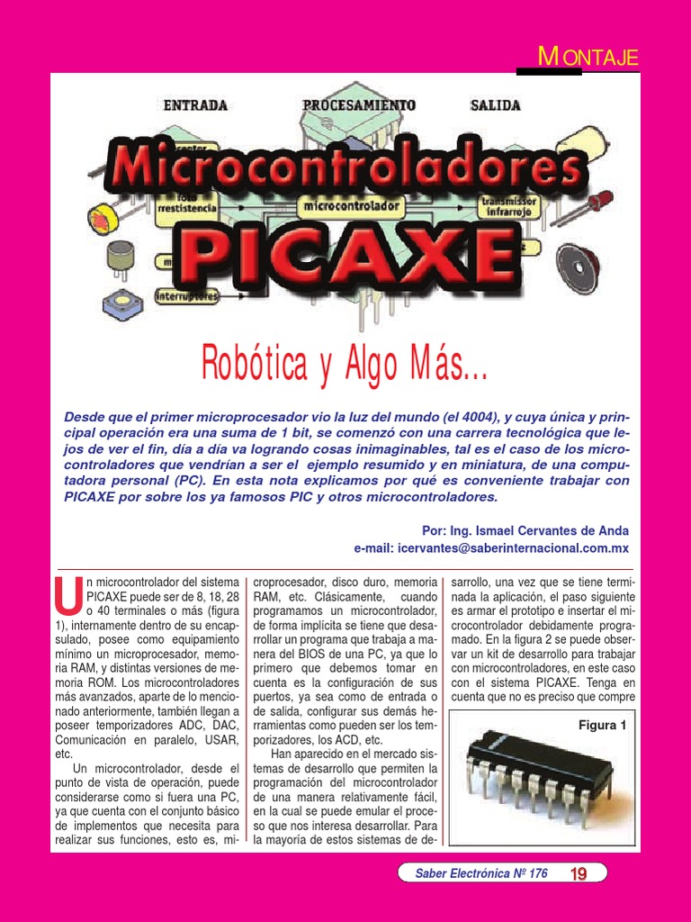 Micros Picaxe - Saber Electrónica 176 | PDF | Terminal de computadora | Microcontrolador