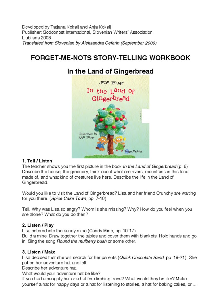 Gingerbread Storytelling Workbook | PDF | Gingerbread | Leisure