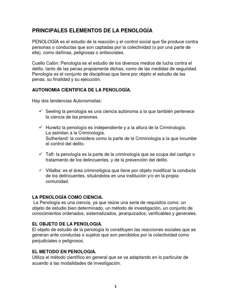PENOLOGIA | PDF | Castigos | Justicia penal