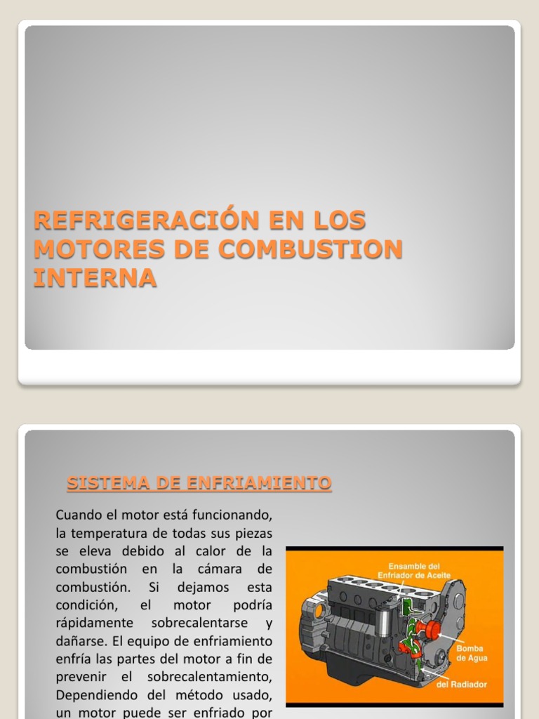 Refrigeración en Motores de Combustión | PDF | Refrigeración | Aluminio