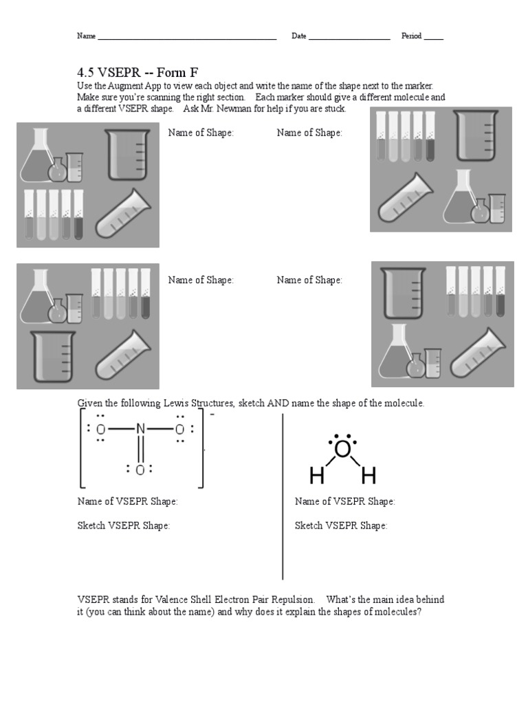 4.5 Vsepr - Form F | PDF | Quantum Chemistry | Physical Chemistry
