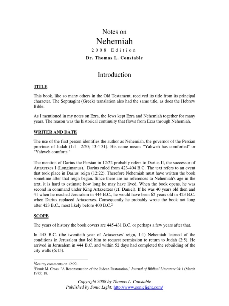 Nehemiah | PDF | Ezra | Torah