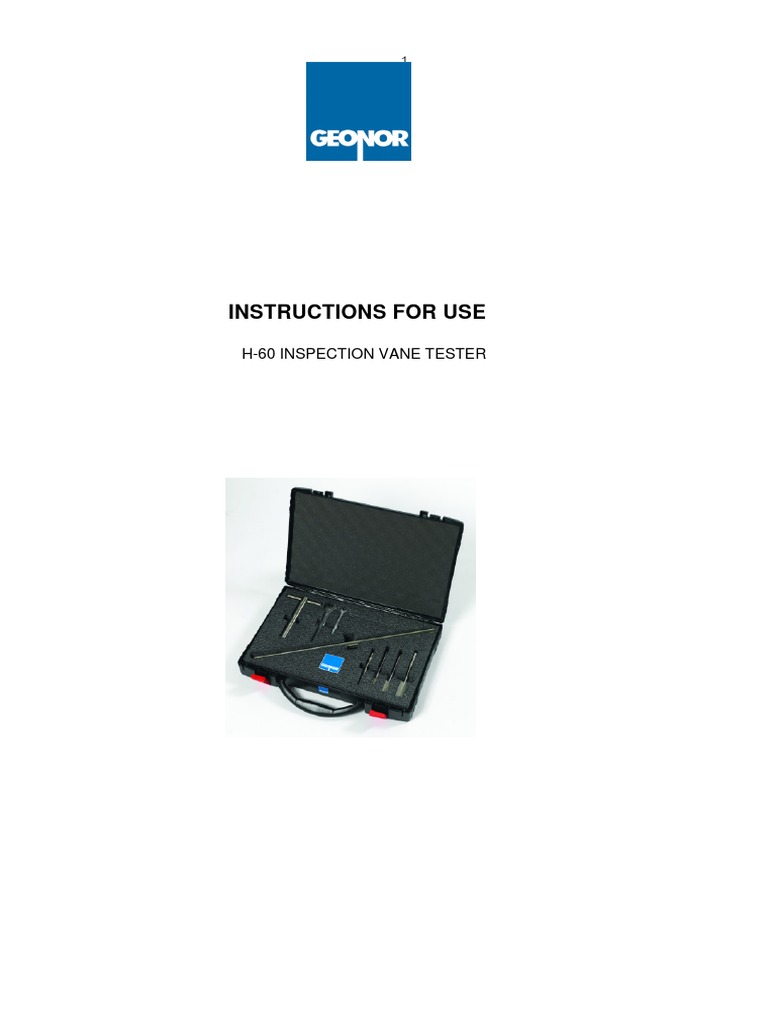 H-60 Manual Field Inspection Vane Tester | PDF | Soil Mechanics ...
